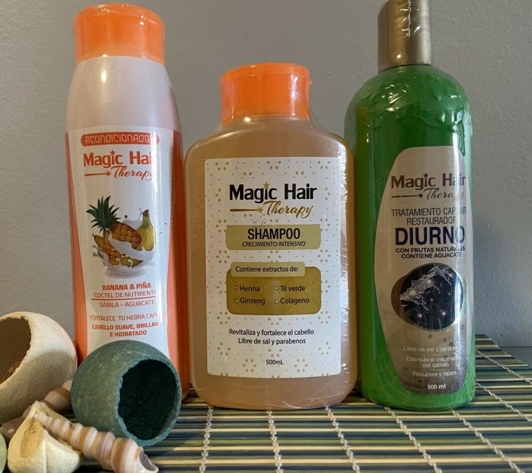 Magic Hair Therapy Growth Shampoo, Day Treatment and Conditioner Banana ...